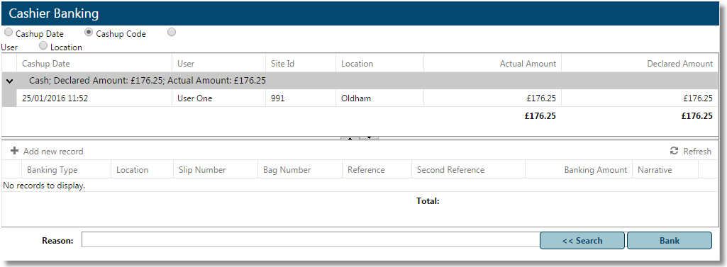 Cashup > Cashier Banking v2